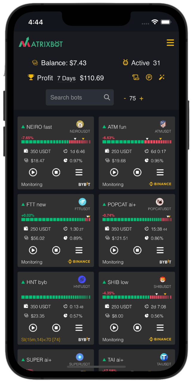 MatrixBot most powerful crypto bots